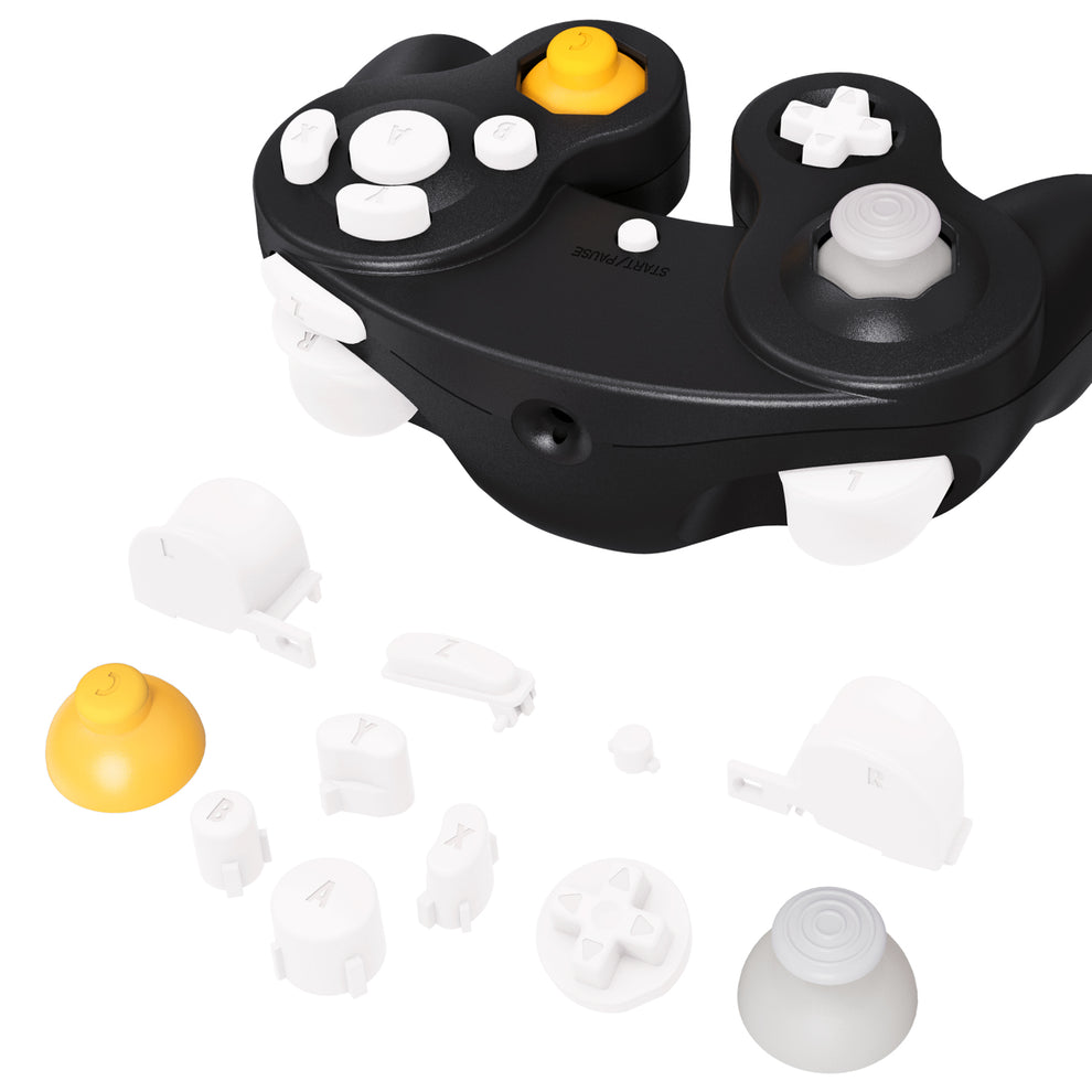 eXtremeRate White Repair ABXY D-pad Z L R Keys for Nintendo Gamecube ...