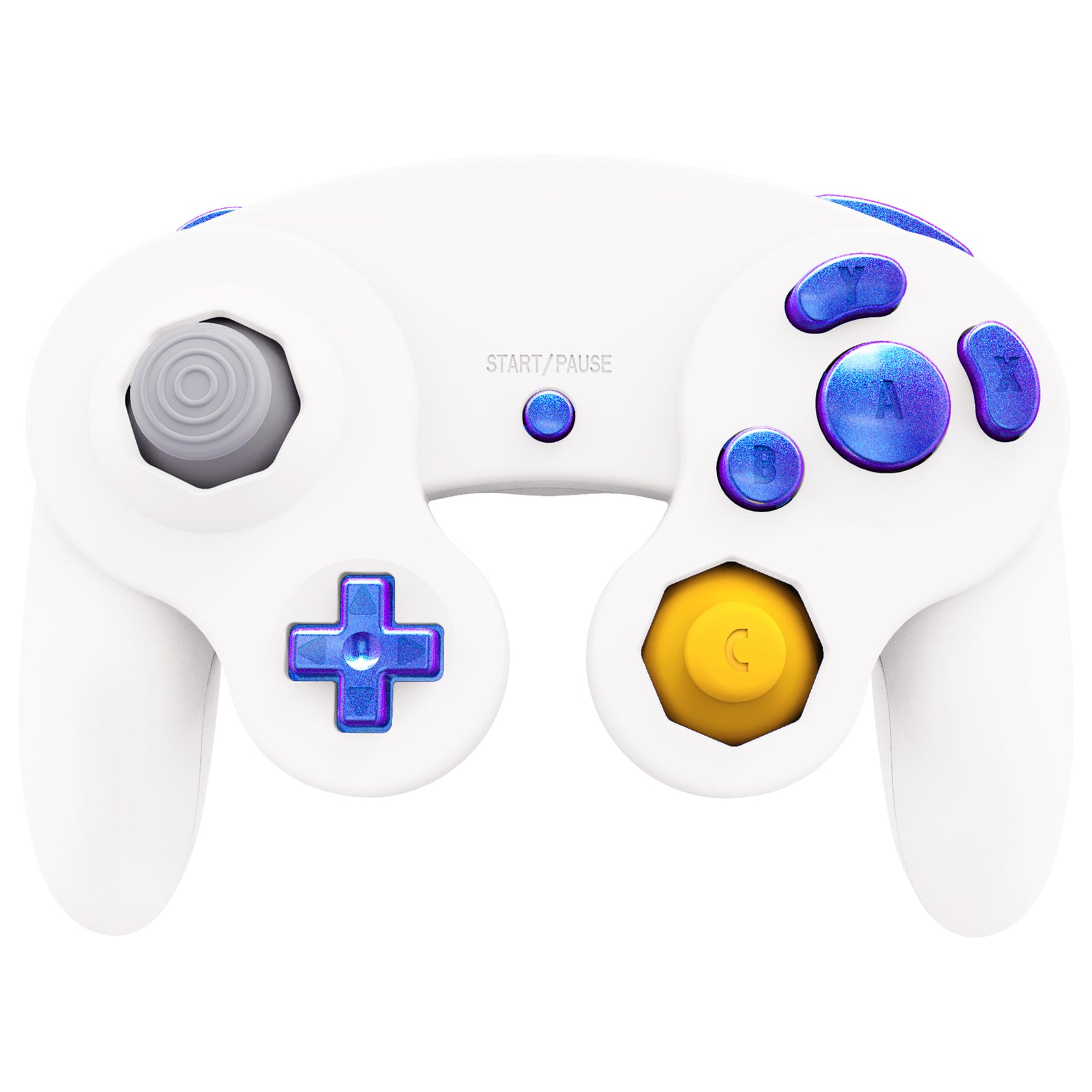 eXtremeRate Chameleon Purple Blue Repair ABXY D-pad Z L R Keys for ...