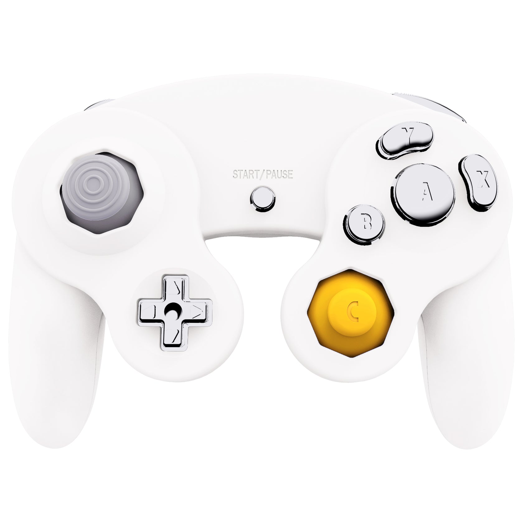 eXtremeRate Chrome Silver Repair ABXY D-pad Z L R Keys for Nintendo ...