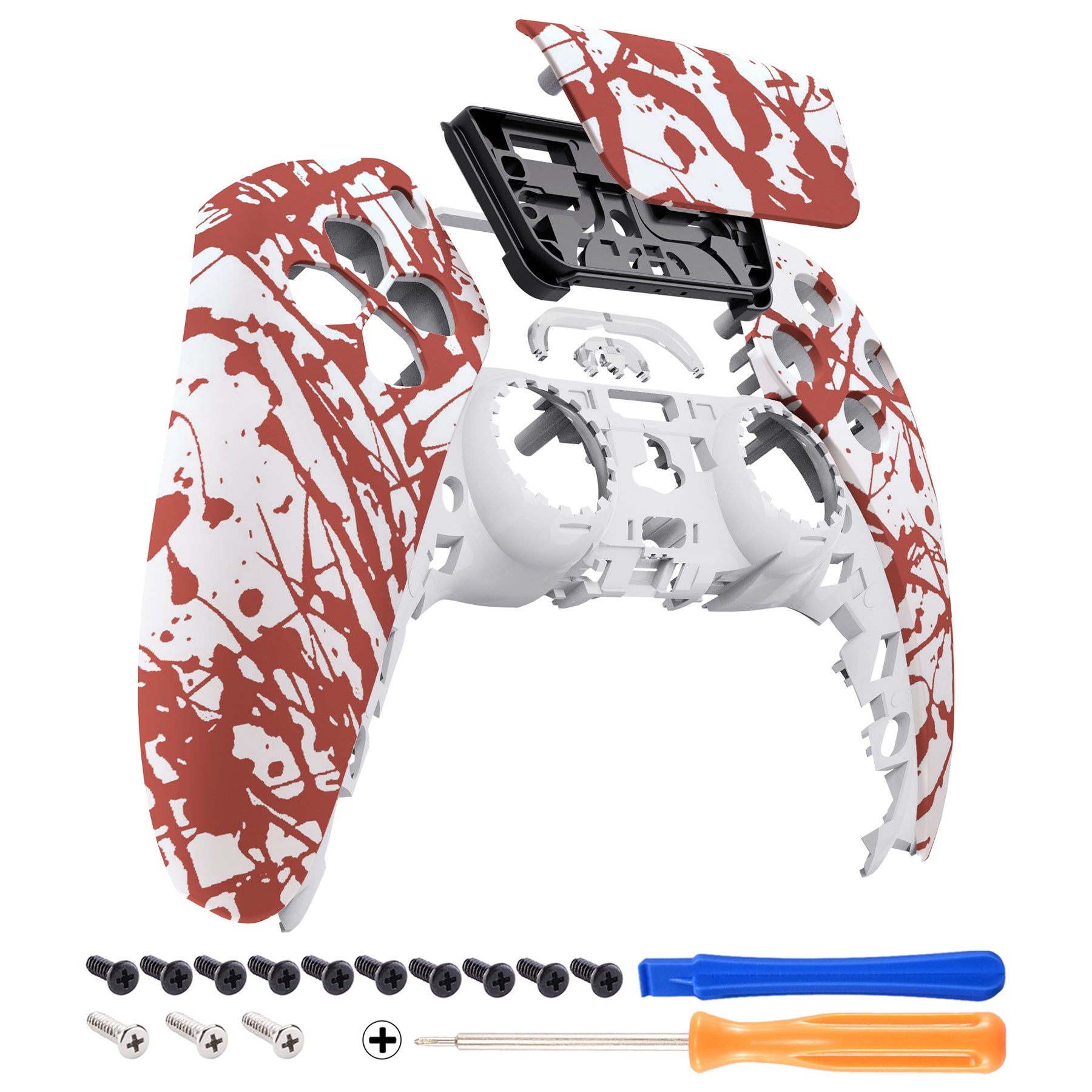 eXtremeRate Blood Patterned Soft Touch Touchpad Front Housing Shell ...